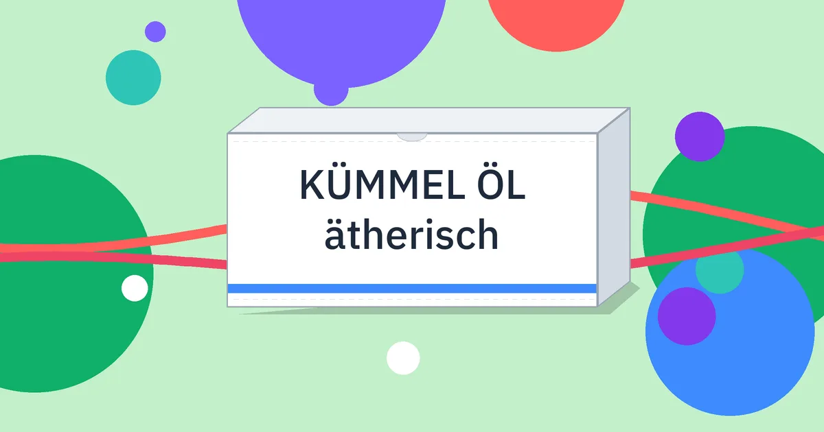 Symbolbild: Packung mit der Aufschrift KÜMMEL ÖL ätherisch (PZN 15294958) – Verfügbarkeit und Bezug in Apotheken in Frankfurt am Main