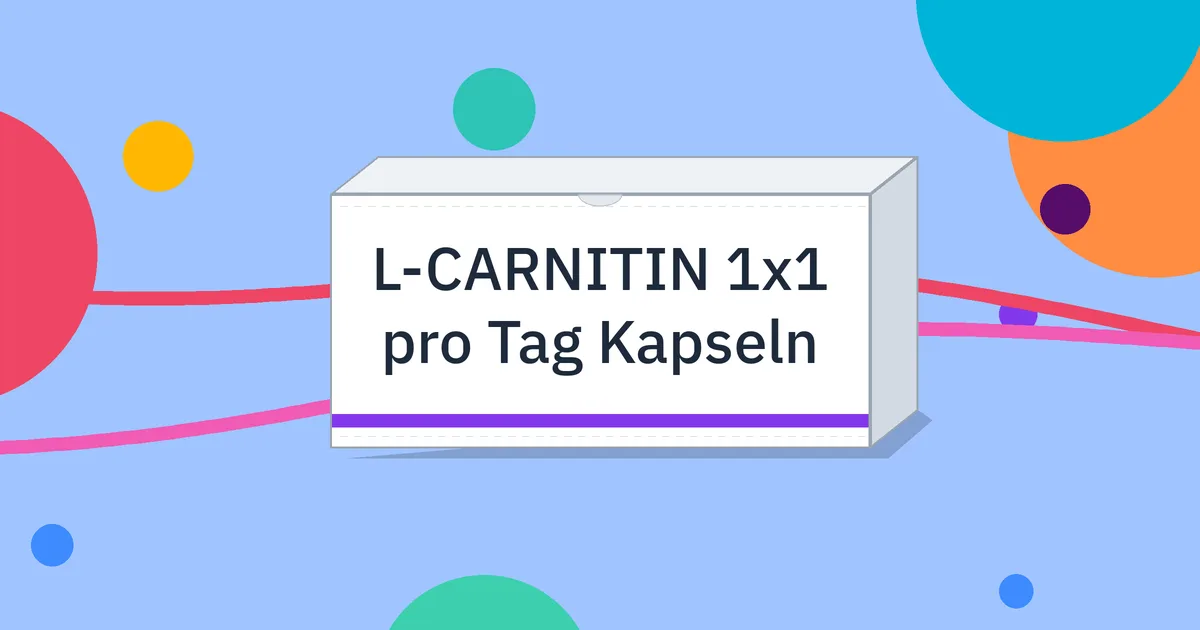 Symbolbild: Packung mit der Aufschrift L-CARNITIN 1x1 pro Tag Kapseln (PZN 07450539) – Verfügbarkeit und Bezug in Apotheken in Frankfurt am Main