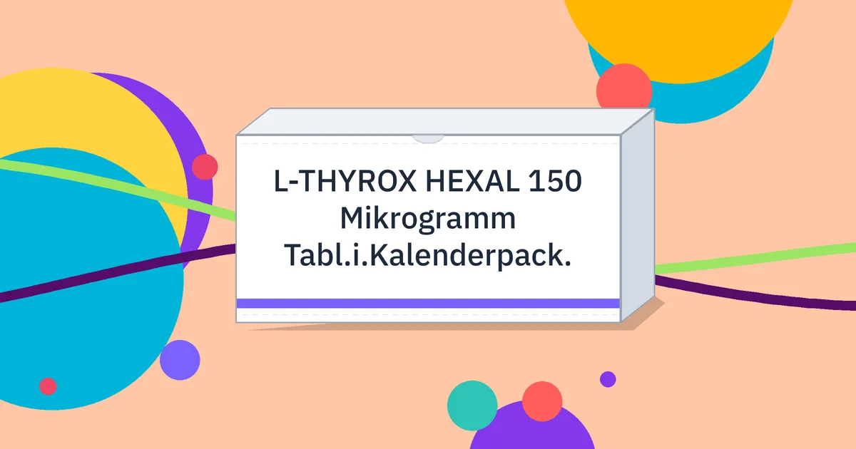 Symbolbild: Packung mit der Aufschrift L-THYROX HEXAL 150 Mikrogramm Tabl.i.Kalenderpack. (PZN 14295200) – Verfügbarkeit und Bezug in Apotheken in Frankfurt am Main