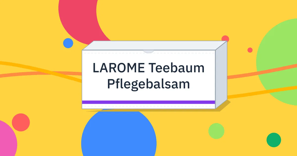 Symbolbild: Packung mit der Aufschrift LAROME Teebaum Pflegebalsam (PZN 06817736) – Verfügbarkeit und Bezug in Apotheken in Frankfurt am Main