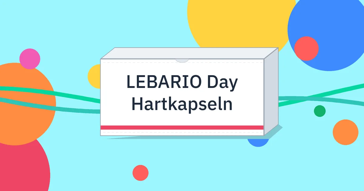 Symbolbild: Packung mit der Aufschrift LEBARIO Day Hartkapseln (PZN 19908699) – Verfügbarkeit und Bezug in Apotheken in Frankfurt am Main