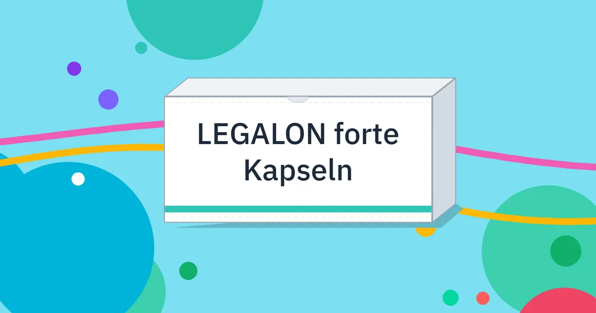 Symbolbild: Packung mit der Aufschrift LEGALON forte Kapseln (PZN 09780287) – Verfügbarkeit und Bezug in Apotheken in Frankfurt am Main