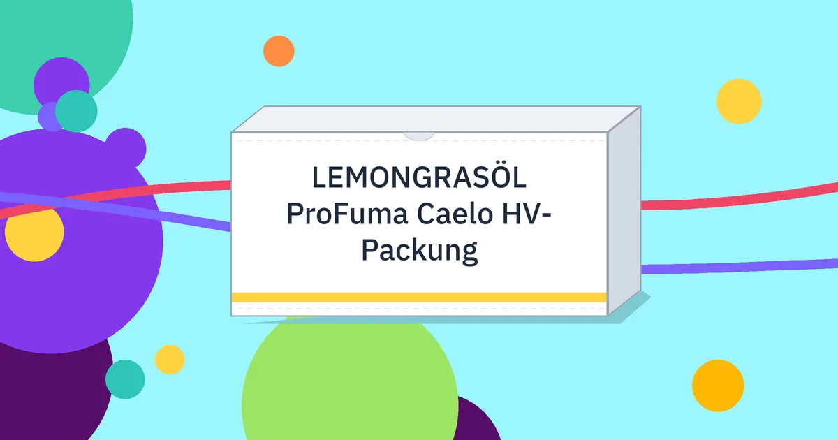 Symbolbild: Packung mit der Aufschrift LEMONGRASÖL ProFuma Caelo HV-Packung (PZN 07111688) – Verfügbarkeit und Bezug in Apotheken in Frankfurt am Main