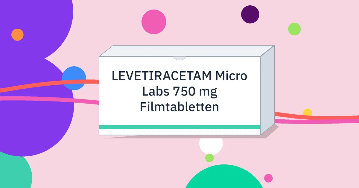 Symbolbild: Packung mit der Aufschrift LEVETIRACETAM Micro Labs 750 mg Filmtabletten (PZN 17819371) – Verfügbarkeit und Bezug in Apotheken in Frankfurt am Main