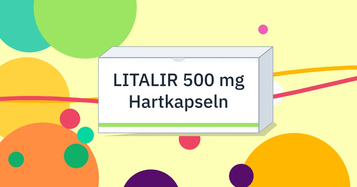 Symbolbild: Packung mit der Aufschrift LITALIR 500 mg Hartkapseln (PZN 11227623) – Verfügbarkeit und Bezug in Apotheken in Frankfurt am Main