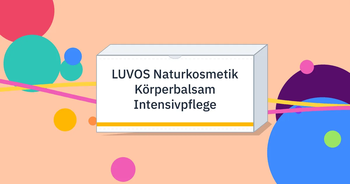 Symbolbild: Packung mit der Aufschrift LUVOS Naturkosmetik Körperbalsam Intensivpflege (PZN 10022824) – Verfügbarkeit und Bezug in Apotheken in Frankfurt am Main