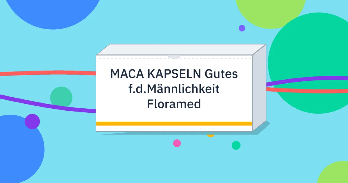 Symbolbild: Packung mit der Aufschrift MACA KAPSELN Gutes f.d.Männlichkeit Floramed (PZN 05907710) – Verfügbarkeit und Bezug in Apotheken in Frankfurt am Main