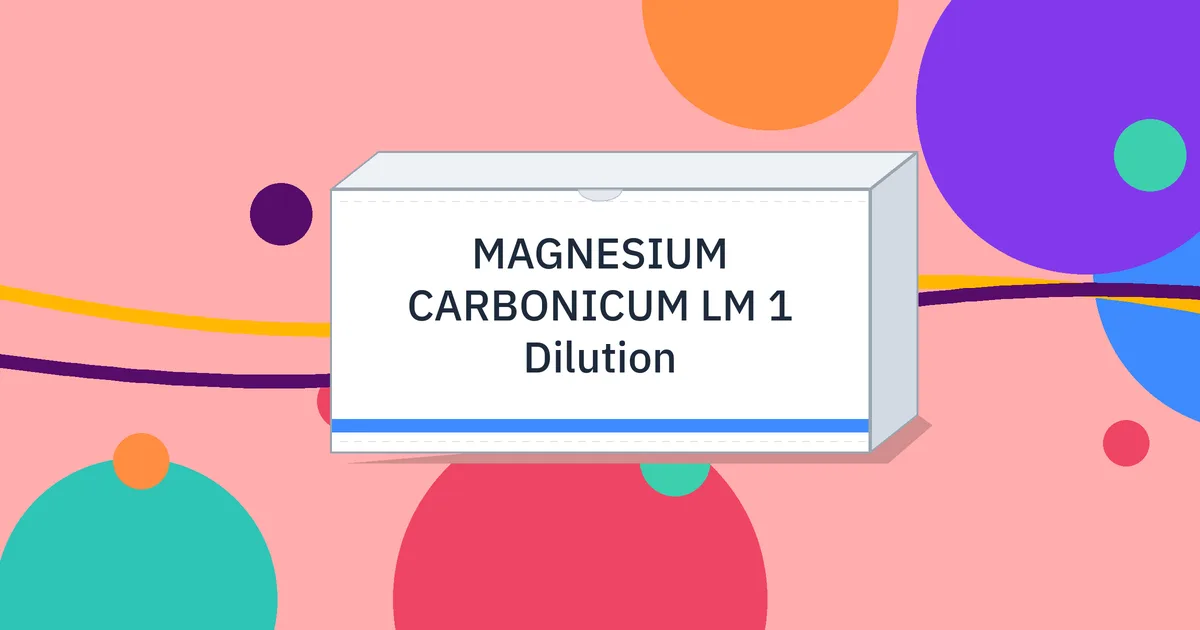 Symbolbild: Packung mit der Aufschrift MAGNESIUM CARBONICUM LM 1 Dilution (PZN 12936913) – Verfügbarkeit und Bezug in Apotheken in Frankfurt am Main