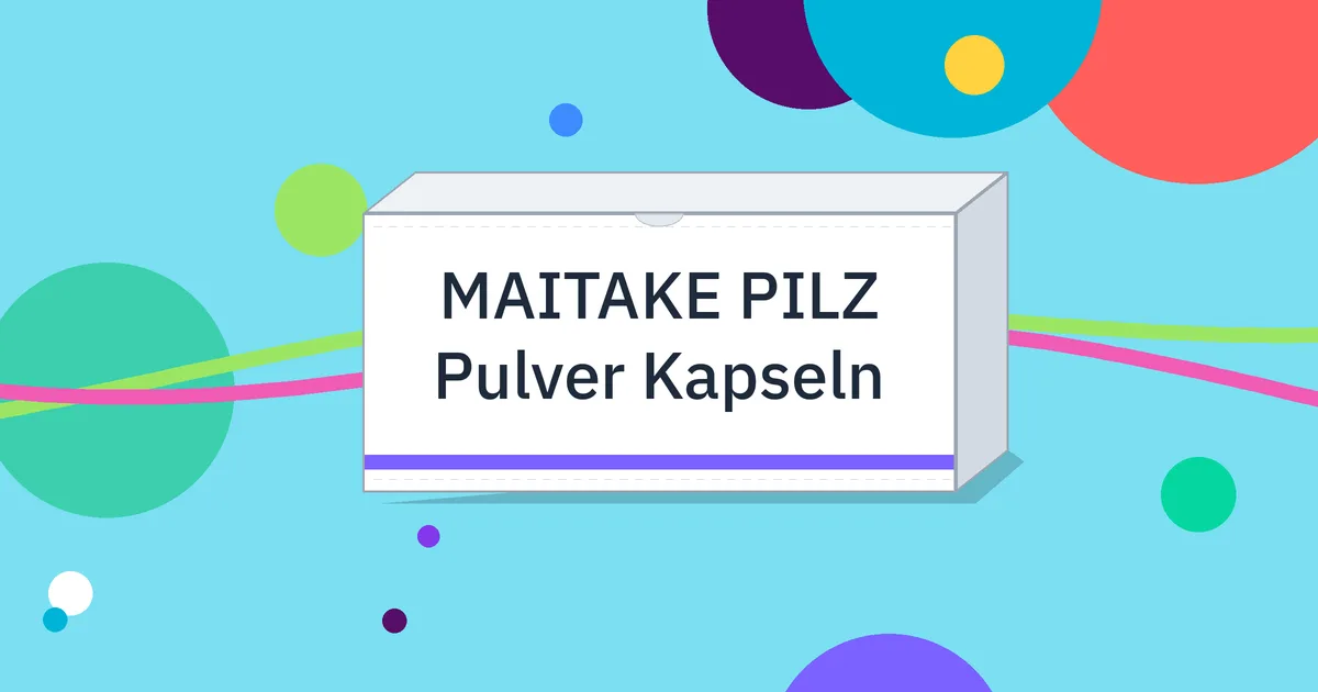 Symbolbild: Packung mit der Aufschrift MAITAKE PILZ Pulver Kapseln (PZN 10310115) – Verfügbarkeit und Bezug in Apotheken in Frankfurt am Main