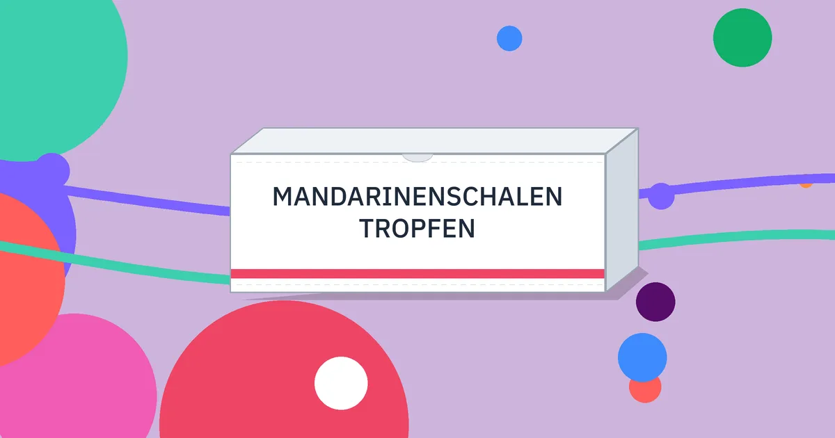 Symbolbild: Packung mit der Aufschrift MANDARINENSCHALEN TROPFEN (PZN 14126897) – Verfügbarkeit und Bezug in Apotheken in Frankfurt am Main
