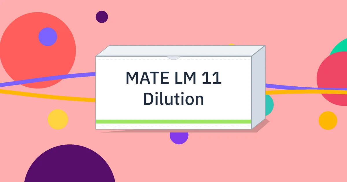 Symbolbild: Packung mit der Aufschrift MATE LM 11 Dilution (PZN 12946946) – Verfügbarkeit und Bezug in Apotheken in Frankfurt am Main