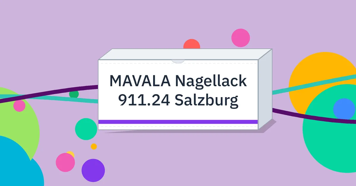 Symbolbild: Packung mit der Aufschrift MAVALA Nagellack 911.24 Salzburg (PZN 16810534) – Verfügbarkeit und Bezug in Apotheken in Frankfurt am Main