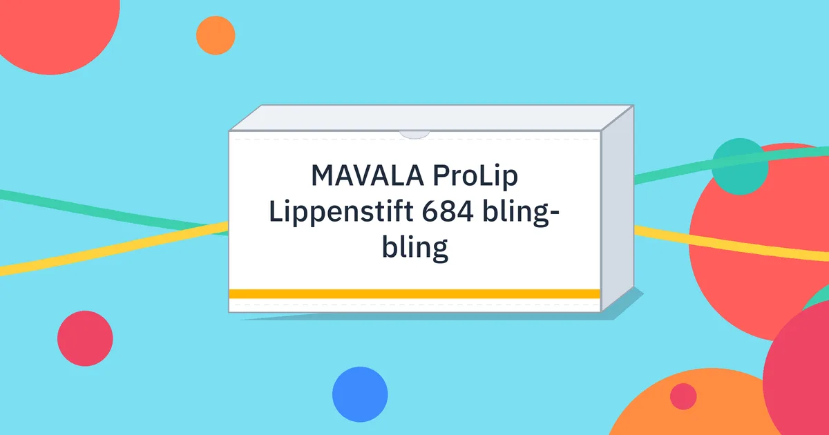 Symbolbild: Packung mit der Aufschrift MAVALA ProLip Lippenstift 684 bling-bling (PZN 18449232) – Verfügbarkeit und Bezug in Apotheken in Frankfurt am Main