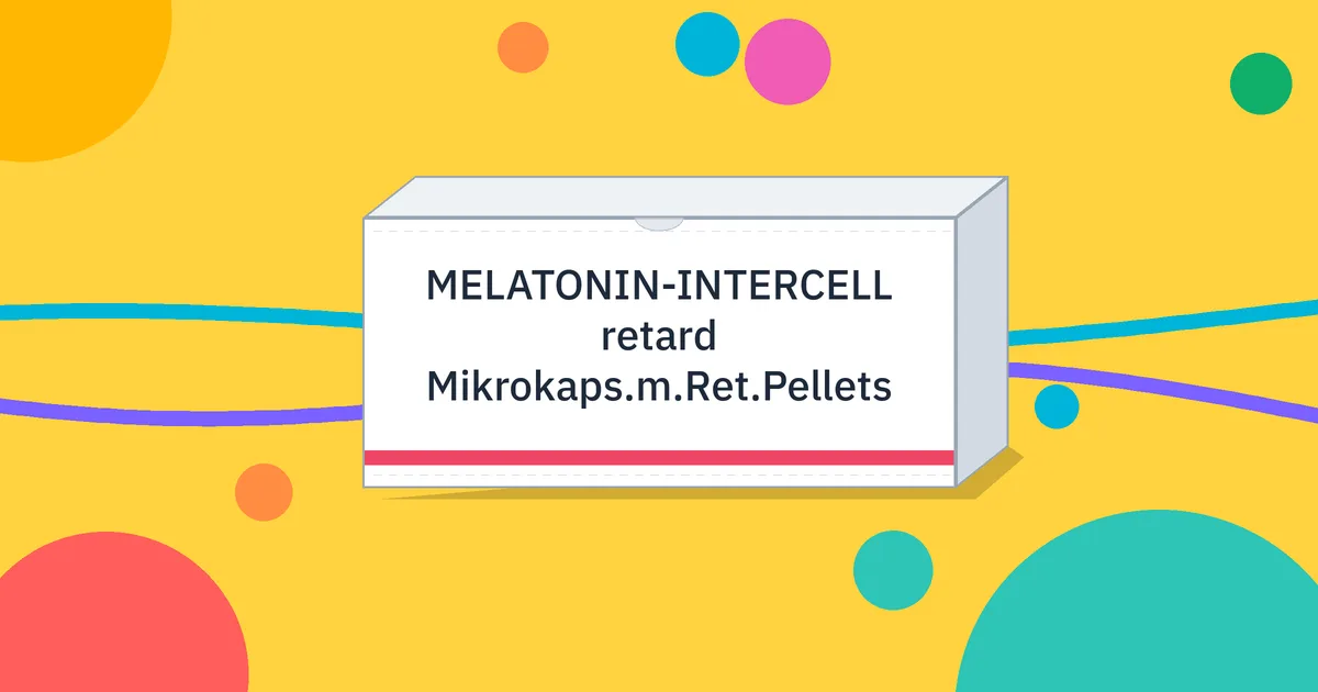 Symbolbild: Packung mit der Aufschrift MELATONIN-INTERCELL retard Mikrokaps.m.Ret.Pellets (PZN 18112923) – Verfügbarkeit und Bezug in Apotheken in Frankfurt am Main
