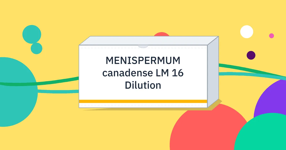 Symbolbild: Packung mit der Aufschrift MENISPERMUM canadense LM 16 Dilution (PZN 13603355) – Verfügbarkeit und Bezug in Apotheken in Frankfurt am Main