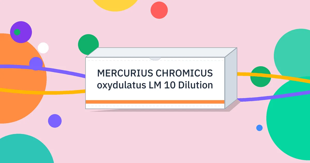 Symbolbild: Packung mit der Aufschrift MERCURIUS CHROMICUS oxydulatus LM 10 Dilution (PZN 12949471) – Verfügbarkeit und Bezug in Apotheken in Frankfurt am Main