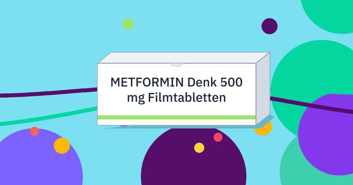 Symbolbild: Packung mit der Aufschrift METFORMIN Denk 500 mg Filmtabletten (PZN 10387879) – Verfügbarkeit und Bezug in Apotheken in Frankfurt am Main