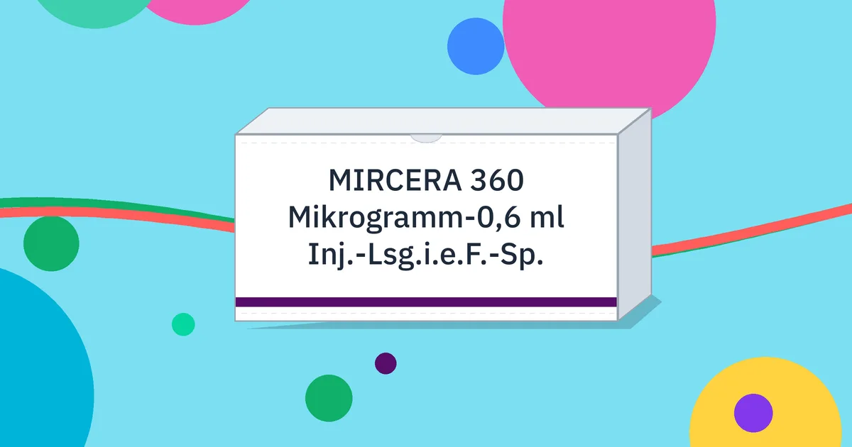 Symbolbild: Packung mit der Aufschrift MIRCERA 360 Mikrogramm-0,6 ml Inj.-Lsg.i.e.F.-Sp. (PZN 18808493) – Verfügbarkeit und Bezug in Apotheken in Frankfurt am Main