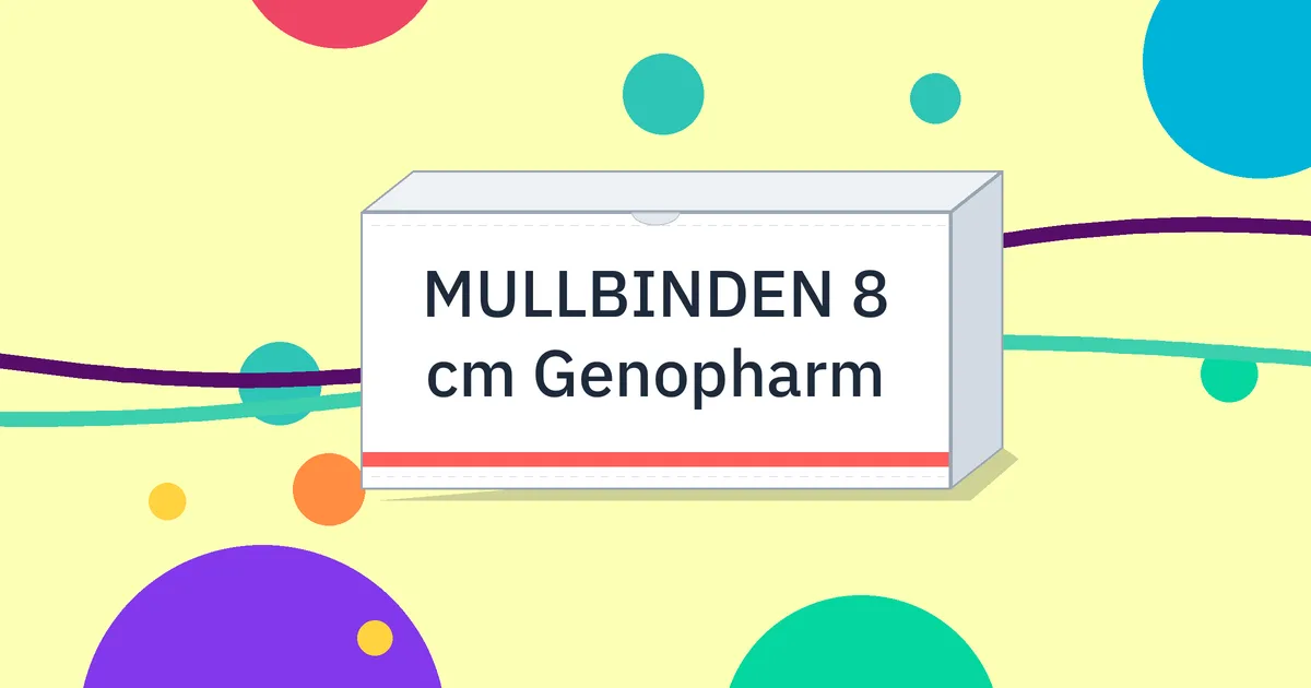 Symbolbild: Packung mit der Aufschrift MULLBINDEN 8 cm Genopharm (PZN 02061483) – Verfügbarkeit und Bezug in Apotheken in Frankfurt am Main