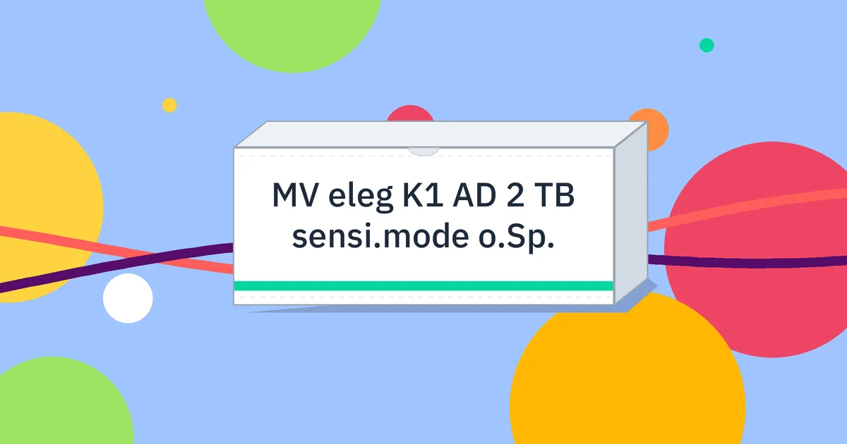 Symbolbild: Packung mit der Aufschrift MV eleg K1 AD 2 TB sensi.mode o.Sp. (PZN 09852408) – Verfügbarkeit und Bezug in Apotheken in Frankfurt am Main