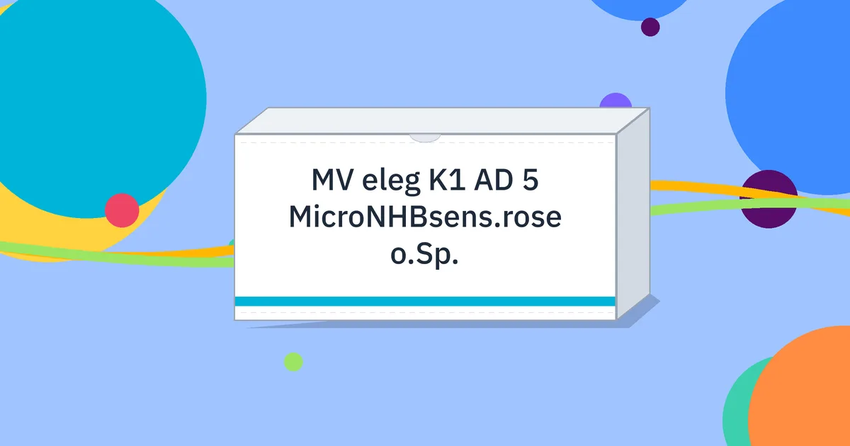 Symbolbild: Packung mit der Aufschrift MV eleg K1 AD 5 MicroNHBsens.rose o.Sp. (PZN 15669275) – Verfügbarkeit und Bezug in Apotheken in Frankfurt am Main