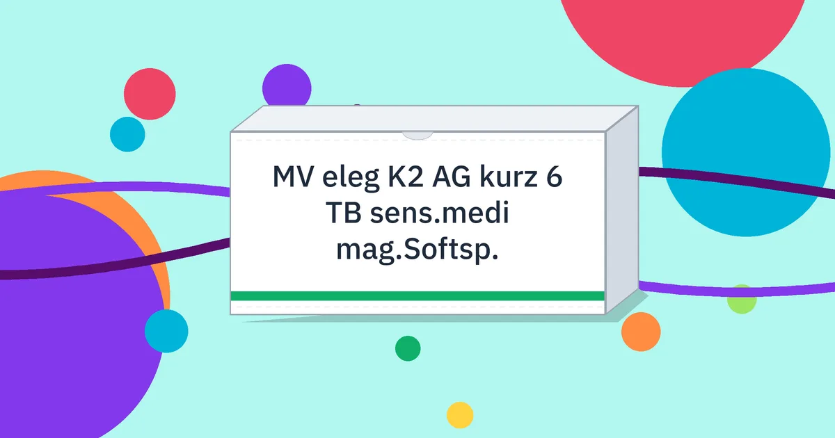 Symbolbild: Packung mit der Aufschrift MV eleg K2 AG kurz 6 TB sens.medi mag.Softsp. (PZN 14636581) – Verfügbarkeit und Bezug in Apotheken in Frankfurt am Main