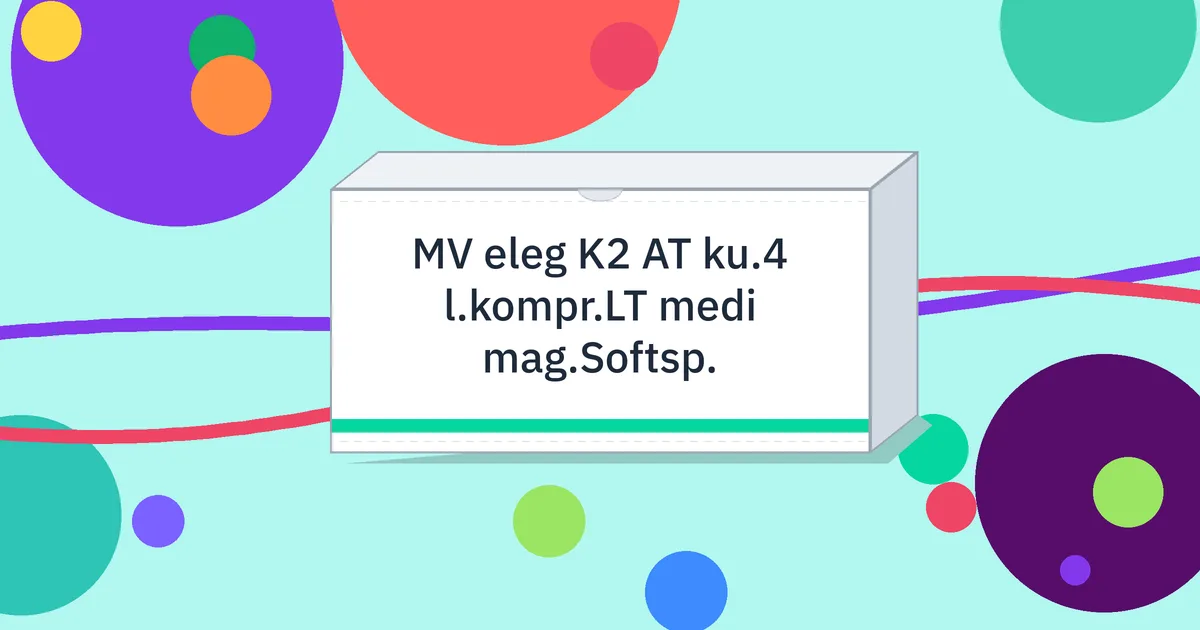 Symbolbild: Packung mit der Aufschrift MV eleg K2 AT ku.4 l.kompr.LT medi mag.Softsp. (PZN 15273991) – Verfügbarkeit und Bezug in Apotheken in Frankfurt am Main