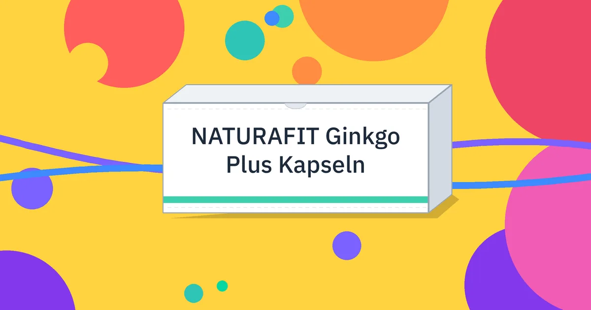 Symbolbild: Packung mit der Aufschrift NATURAFIT Ginkgo Plus Kapseln (PZN 13967844) – Verfügbarkeit und Bezug in Apotheken in Frankfurt am Main