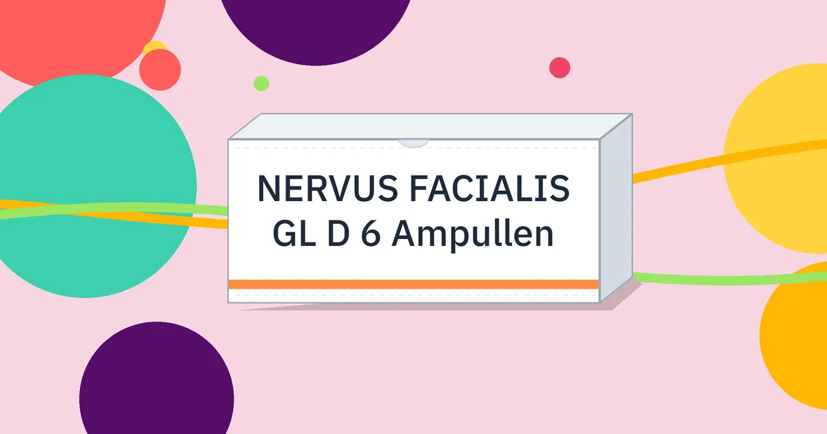Symbolbild: Packung mit der Aufschrift NERVUS FACIALIS GL D 6 Ampullen (PZN 03355755) – Verfügbarkeit und Bezug in Apotheken in Frankfurt am Main