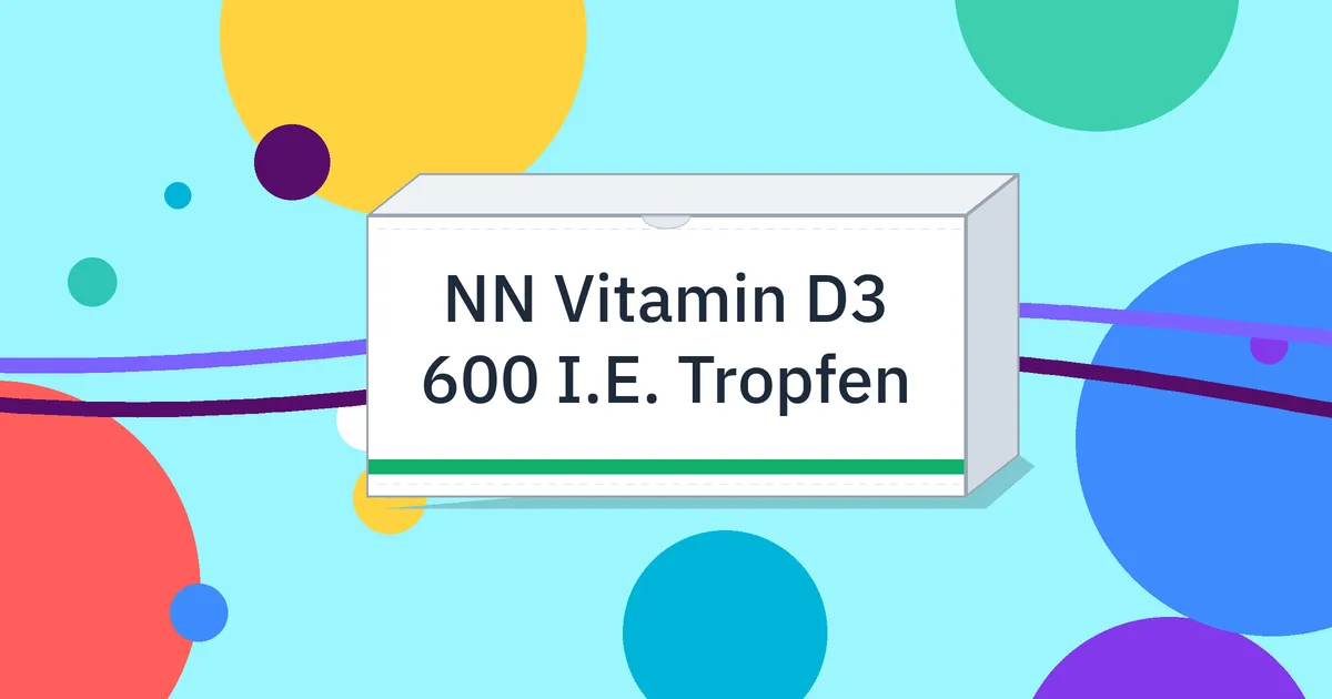Symbolbild: Packung mit der Aufschrift NN Vitamin D3 600 I.E. Tropfen (PZN 15376863) – Verfügbarkeit und Bezug in Apotheken in Frankfurt am Main