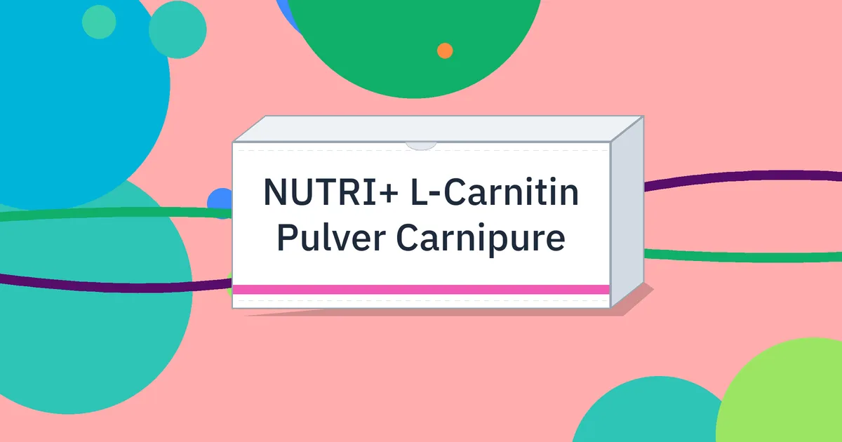 Symbolbild: Packung mit der Aufschrift NUTRI+ L-Carnitin Pulver Carnipure (PZN 19667758) – Verfügbarkeit und Bezug in Apotheken in Frankfurt am Main