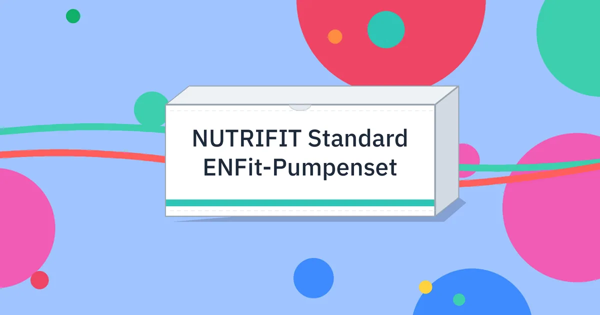 Symbolbild: Packung mit der Aufschrift NUTRIFIT Standard ENFit-Pumpenset (PZN 17275787) – Verfügbarkeit und Bezug in Apotheken in Frankfurt am Main