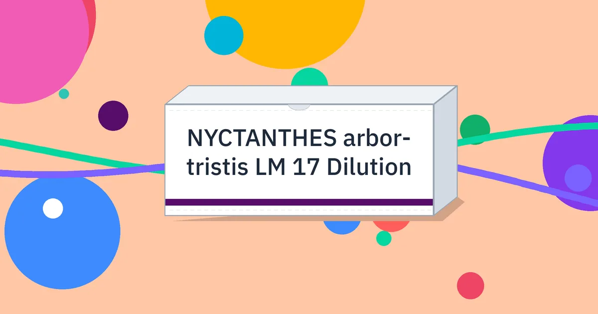 Symbolbild: Packung mit der Aufschrift NYCTANTHES arbor-tristis LM 17 Dilution (PZN 13621028) – Verfügbarkeit und Bezug in Apotheken in Frankfurt am Main
