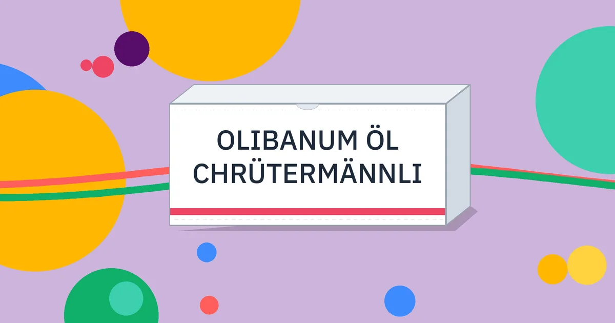 Symbolbild: Packung mit der Aufschrift OLIBANUM ÖL CHRÜTERMÄNNLI (PZN 01445081) – Verfügbarkeit und Bezug in Apotheken in Frankfurt am Main