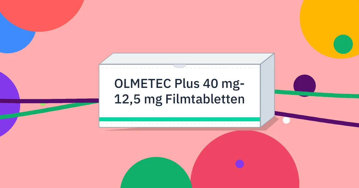 Symbolbild: Packung mit der Aufschrift OLMETEC Plus 40 mg-12,5 mg Filmtabletten (PZN 03709414) – Verfügbarkeit und Bezug in Apotheken in Frankfurt am Main