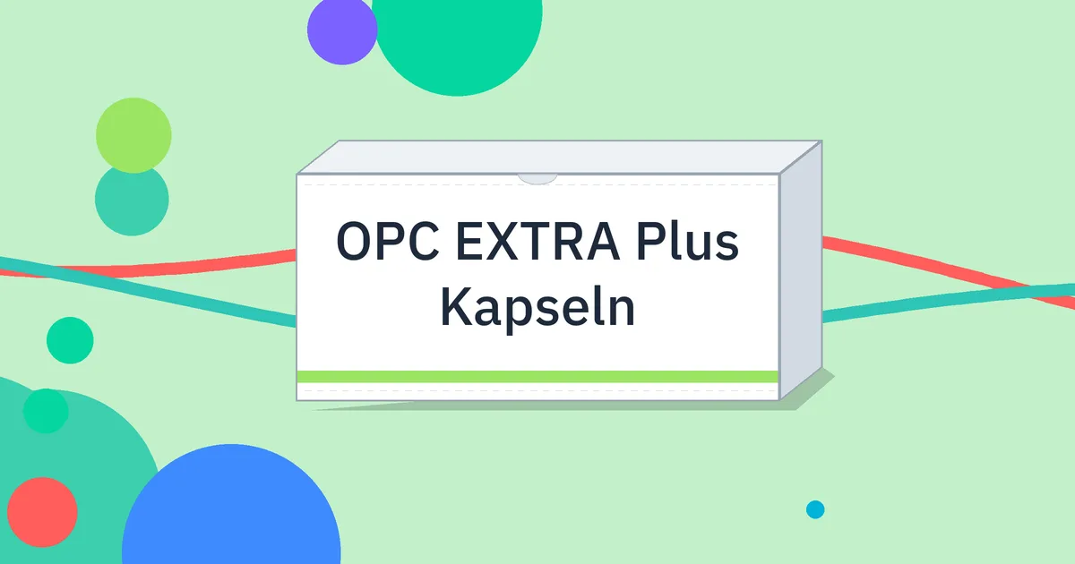 Symbolbild: Packung mit der Aufschrift OPC EXTRA Plus Kapseln (PZN 07576045) – Verfügbarkeit und Bezug in Apotheken in Frankfurt am Main