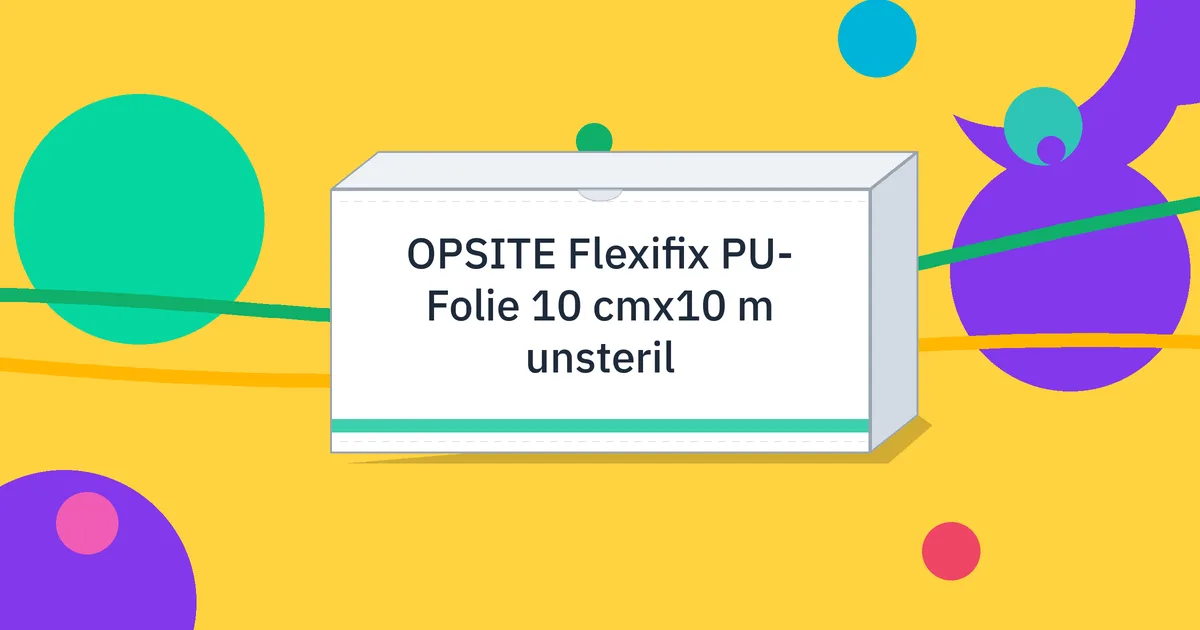 Symbolbild: Packung mit der Aufschrift OPSITE Flexifix PU-Folie 10 cmx10 m unsteril (PZN 15587873) – Verfügbarkeit und Bezug in Apotheken in Frankfurt am Main