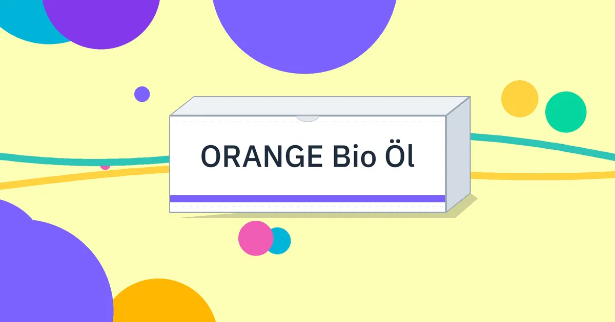 Symbolbild: Packung mit der Aufschrift ORANGE Bio Öl (PZN 02329313) – Verfügbarkeit und Bezug in Apotheken in Frankfurt am Main