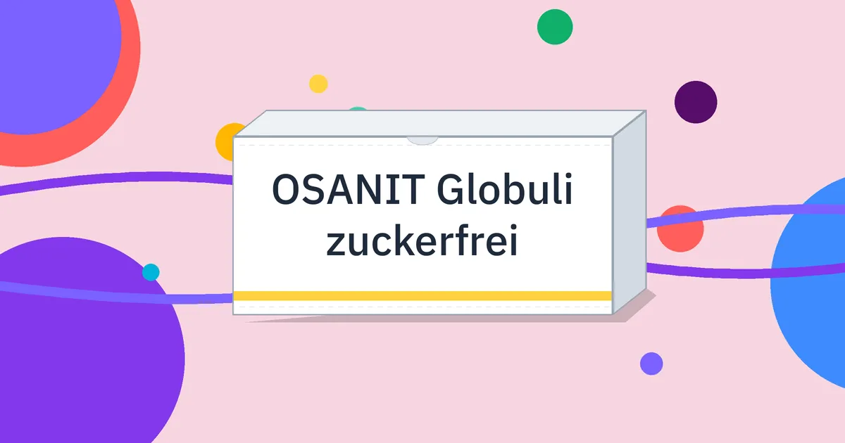 Symbolbild: Packung mit der Aufschrift OSANIT Globuli zuckerfrei (PZN 01296824) – Verfügbarkeit und Bezug in Apotheken in Frankfurt am Main