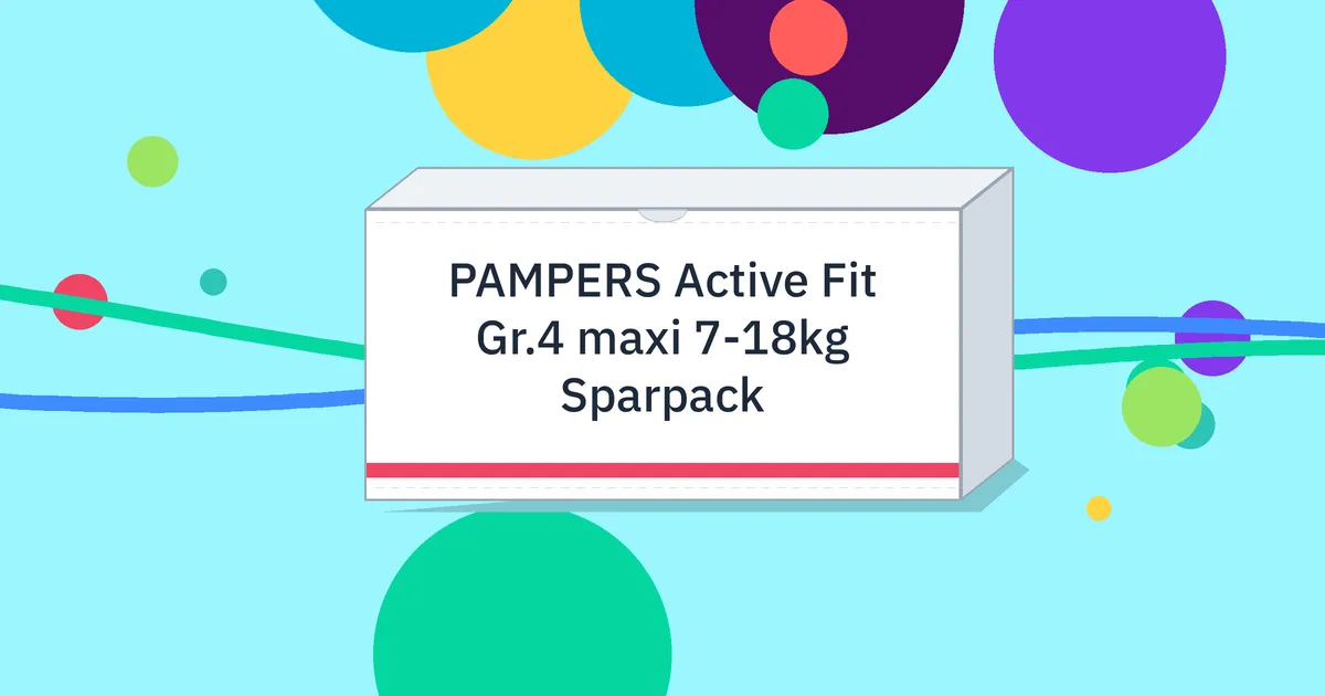 Symbolbild: Packung mit der Aufschrift PAMPERS Active Fit Gr.4 maxi 7-18kg Sparpack (PZN 03073287) – Verfügbarkeit und Bezug in Apotheken in Frankfurt am Main