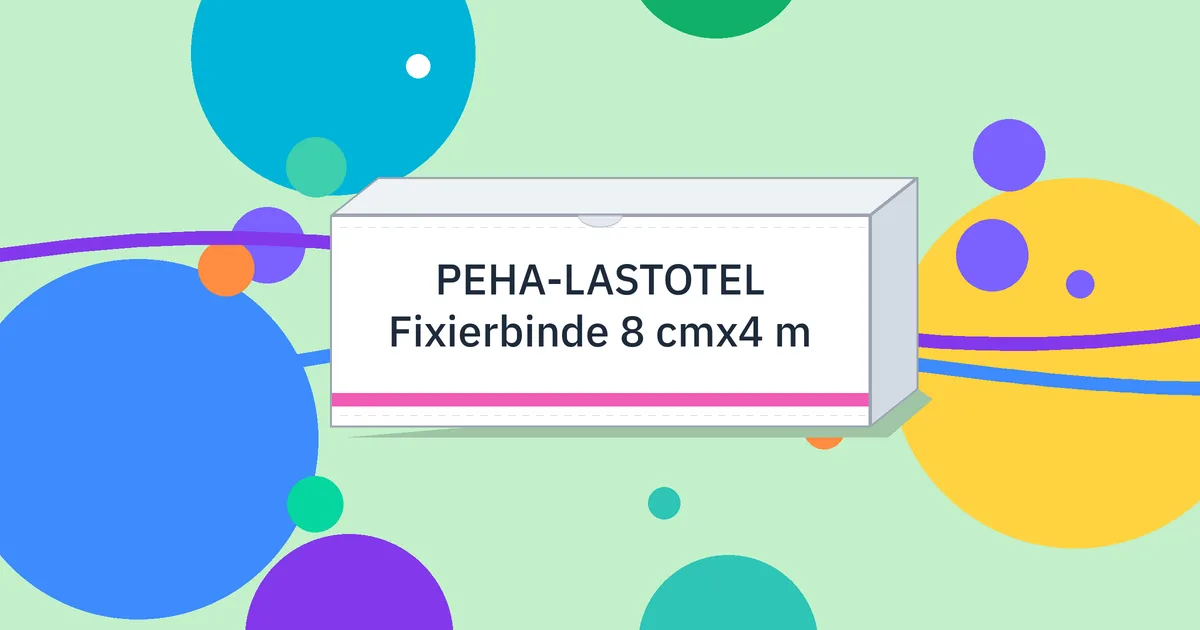 Symbolbild: Packung mit der Aufschrift PEHA-LASTOTEL Fixierbinde 8 cmx4 m (PZN 18035795) – Verfügbarkeit und Bezug in Apotheken in Frankfurt am Main