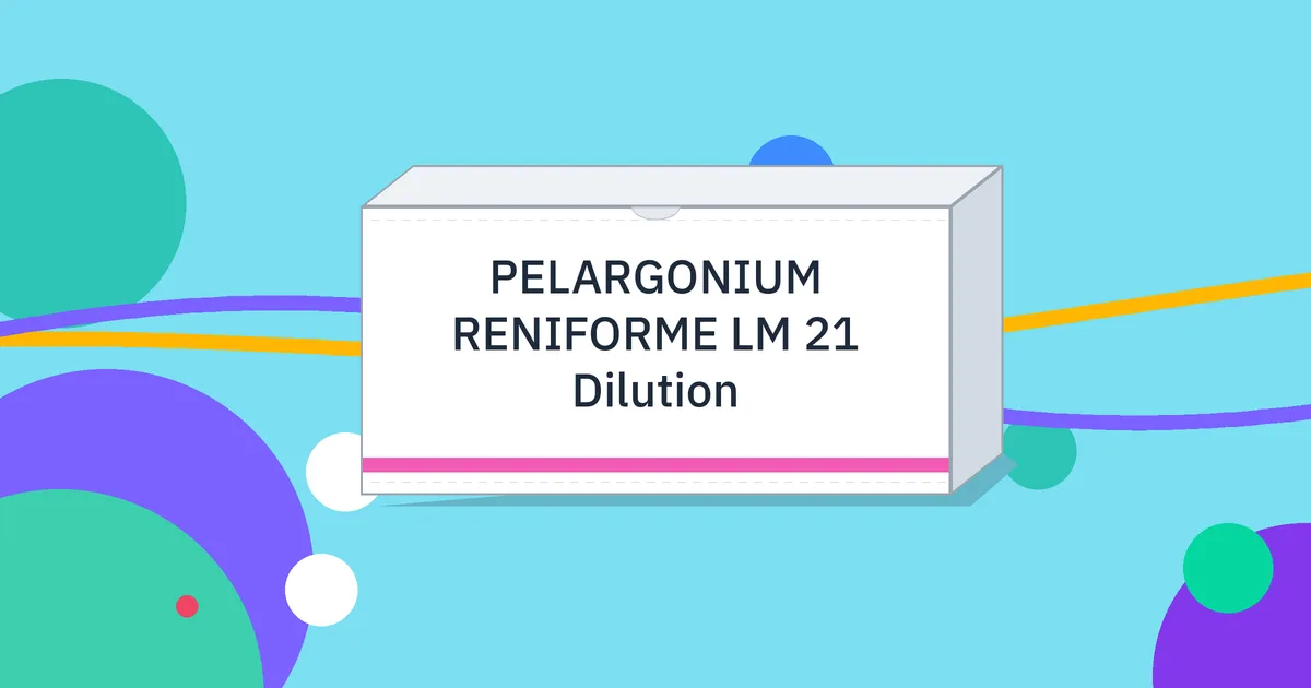 Symbolbild: Packung mit der Aufschrift PELARGONIUM RENIFORME LM 21 Dilution (PZN 13633362) – Verfügbarkeit und Bezug in Apotheken in Frankfurt am Main