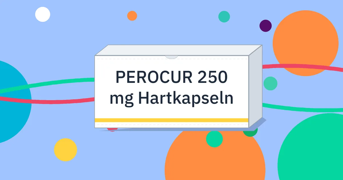 Symbolbild: Packung mit der Aufschrift PEROCUR 250 mg Hartkapseln (PZN 12396032) – Verfügbarkeit und Bezug in Apotheken in Frankfurt am Main