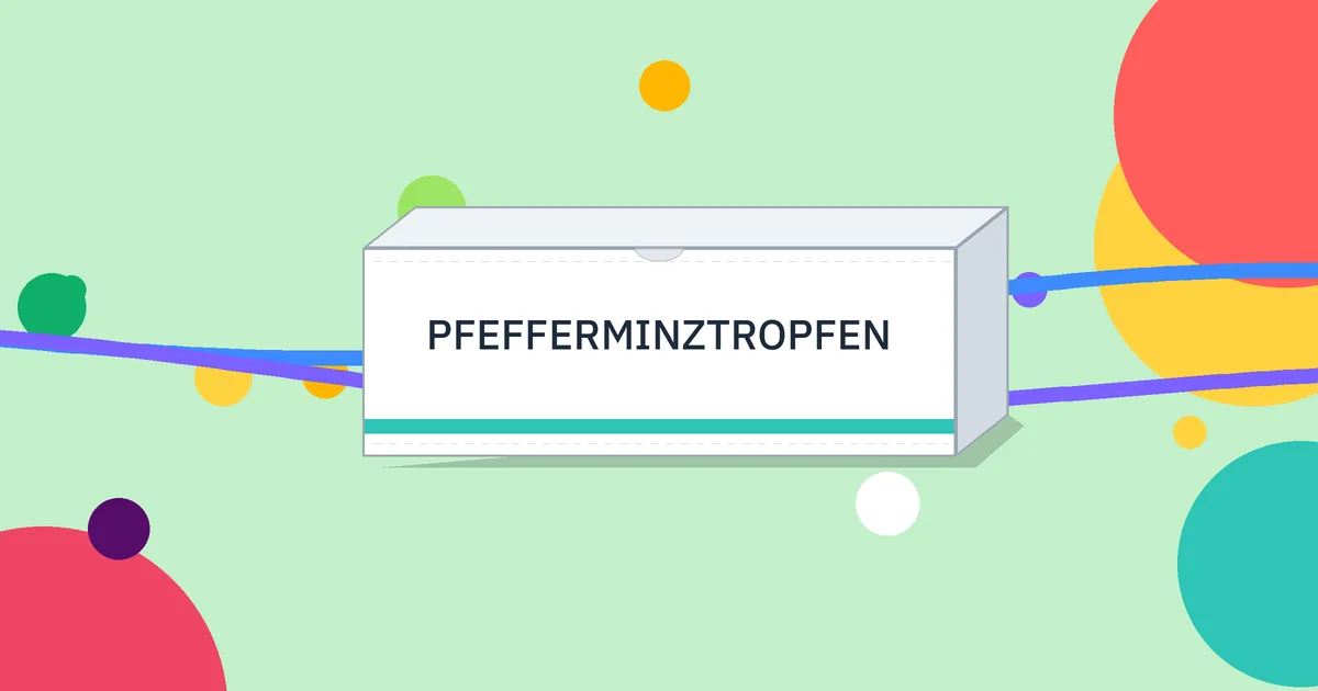 Symbolbild: Packung mit der Aufschrift PFEFFERMINZTROPFEN (PZN 10975033) – Verfügbarkeit und Bezug in Apotheken in Frankfurt am Main
