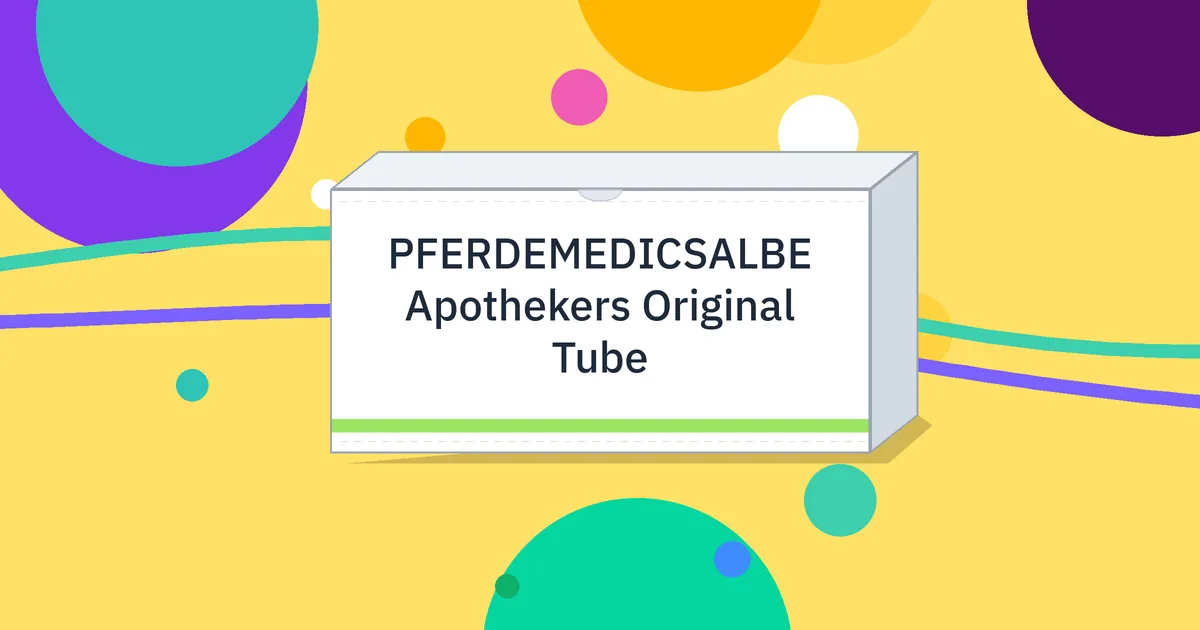 Symbolbild: Packung mit der Aufschrift PFERDEMEDICSALBE Apothekers Original Tube (PZN 12416378) – Verfügbarkeit und Bezug in Apotheken in Frankfurt am Main