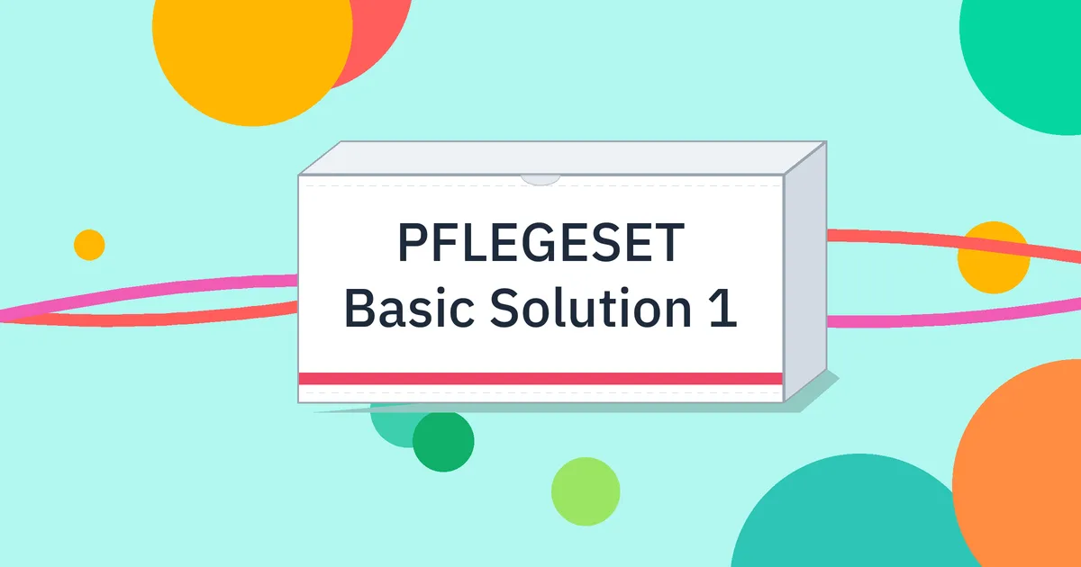 Symbolbild: Packung mit der Aufschrift PFLEGESET Basic Solution 1 (PZN 11129168) – Verfügbarkeit und Bezug in Apotheken in Frankfurt am Main