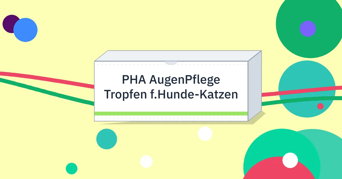 Symbolbild: Packung mit der Aufschrift PHA AugenPflege Tropfen f.Hunde-Katzen (PZN 15202258) – Verfügbarkeit und Bezug in Apotheken in Frankfurt am Main