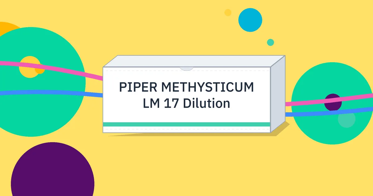 Symbolbild: Packung mit der Aufschrift PIPER METHYSTICUM LM 17 Dilution (PZN 13643484) – Verfügbarkeit und Bezug in Apotheken in Frankfurt am Main