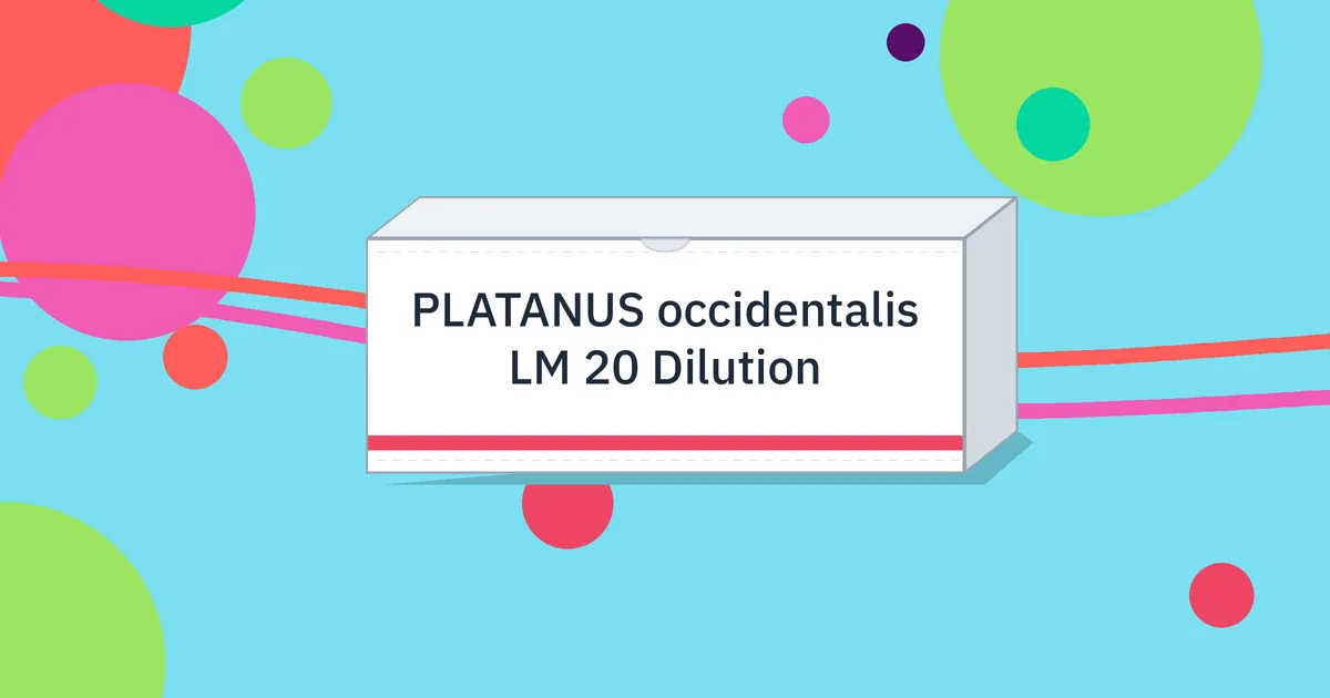 Symbolbild: Packung mit der Aufschrift PLATANUS occidentalis LM 20 Dilution (PZN 13647269) – Verfügbarkeit und Bezug in Apotheken in Frankfurt am Main