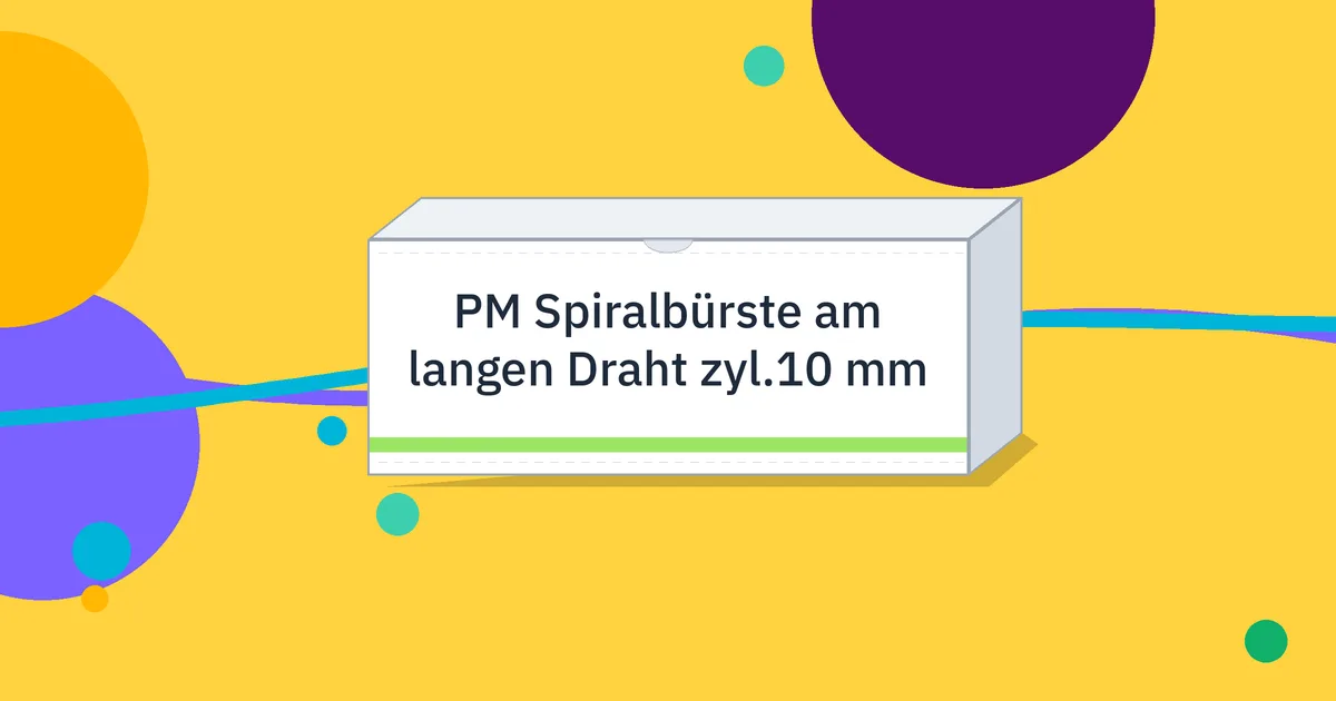 Symbolbild: Packung mit der Aufschrift PM Spiralbürste am langen Draht zyl.10 mm (PZN 17942114) – Verfügbarkeit und Bezug in Apotheken in Frankfurt am Main